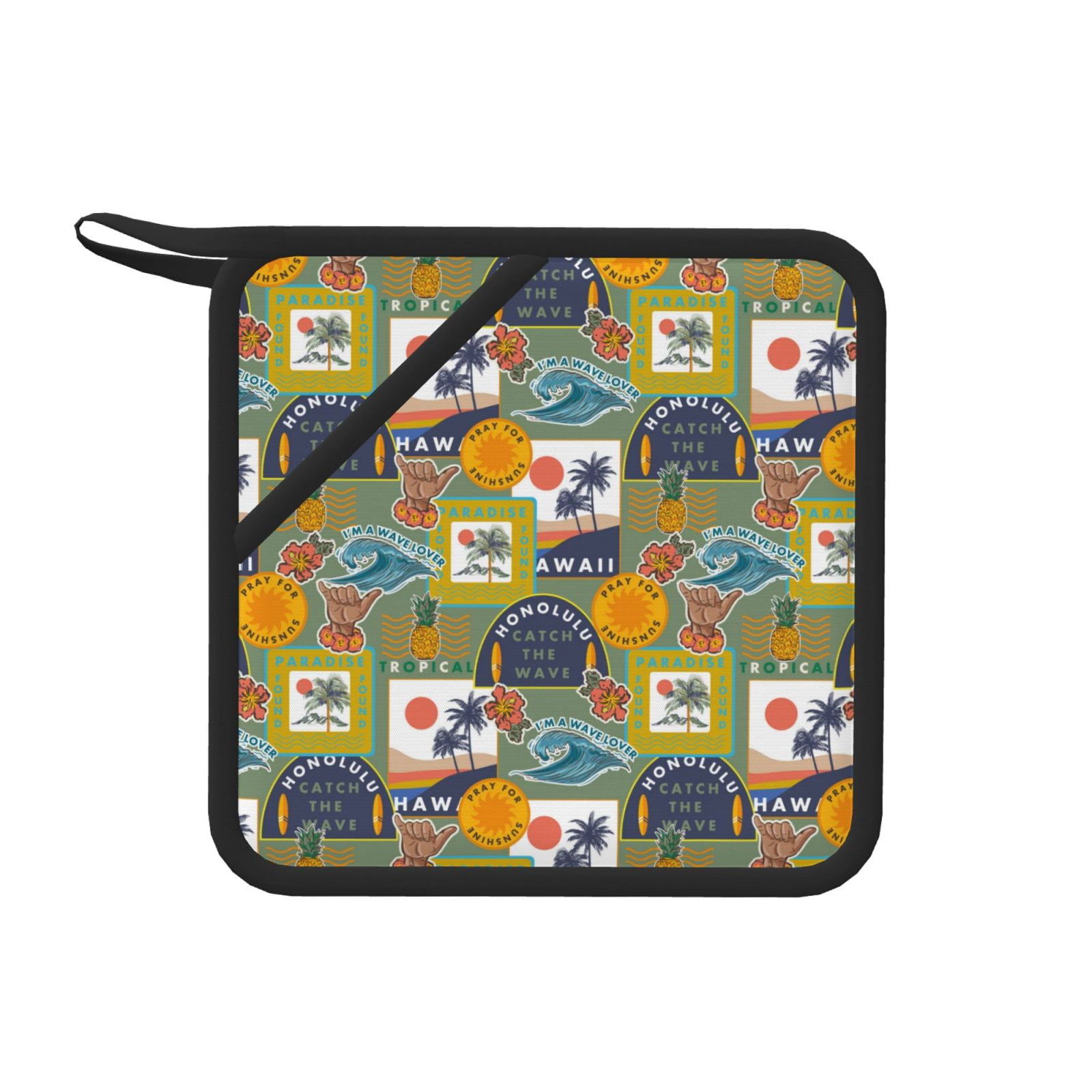 Rocae Hawaiian Style for Square Silicone Anti-scalding Mat Trivet Hot ...