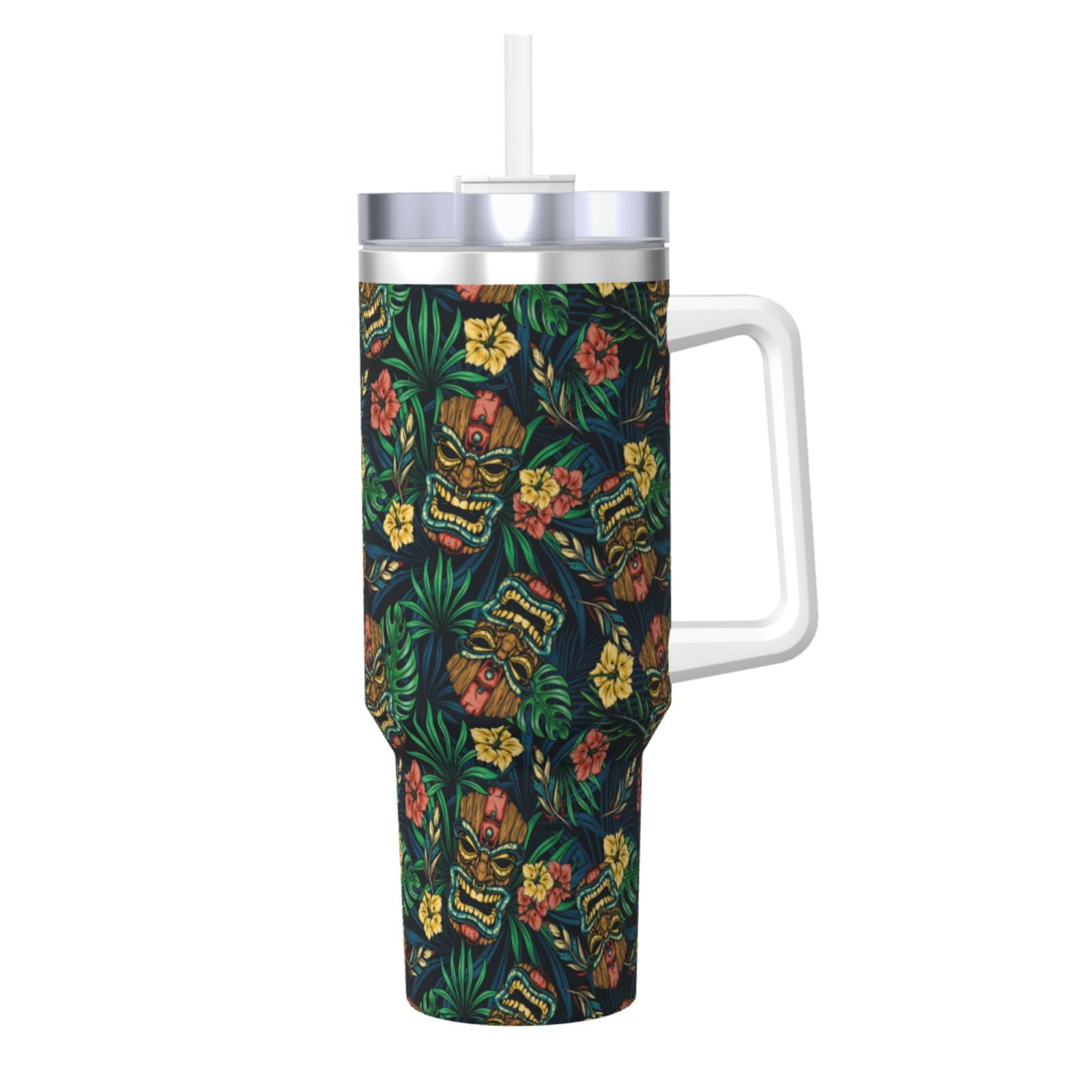 Rocae Hawaiian Tribal Mask for 40OZ Ice Bully With Handle Keeps Drinks ...