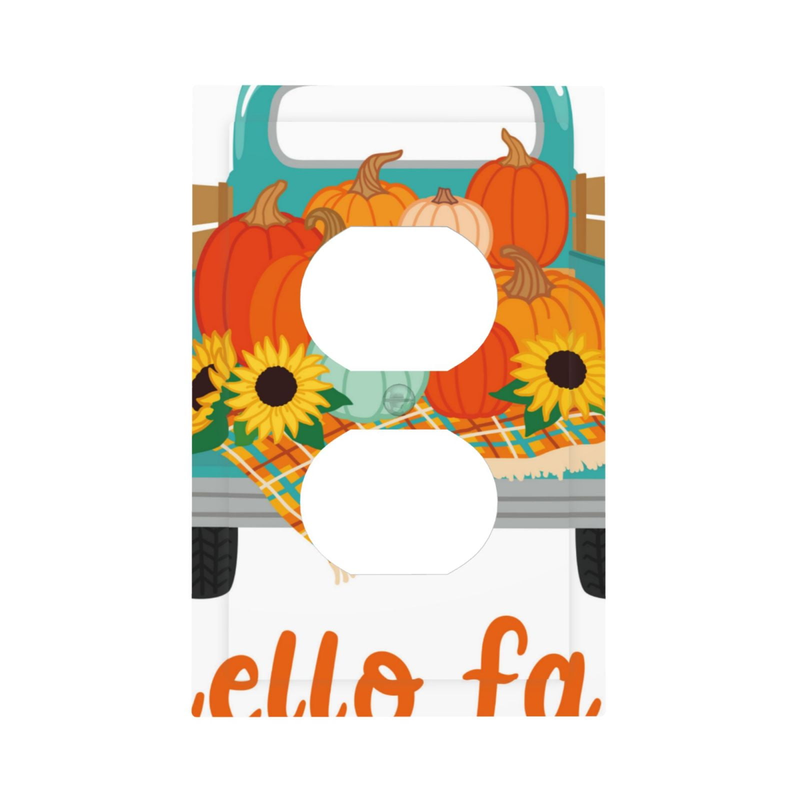 Rocae Hello Fall Farm Truck for Decorator Light Switch or Receptacle ...