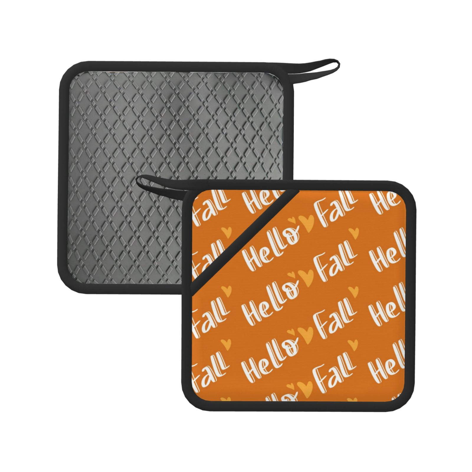 Rocae Hello Fall for Square Silicone Anti-scalding Mat Trivet Hot Pads ...