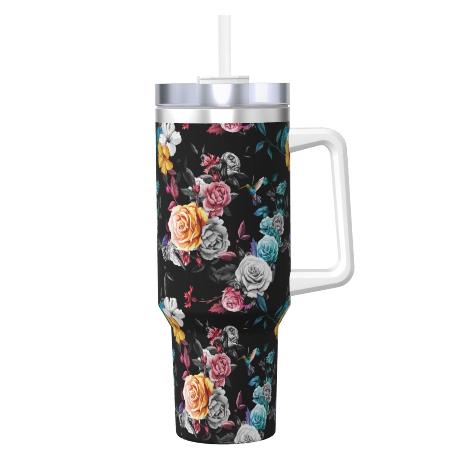Rocae Hibiscus Rose for 40OZ Ice Bully With Handle Keeps Drinks Hot or ...