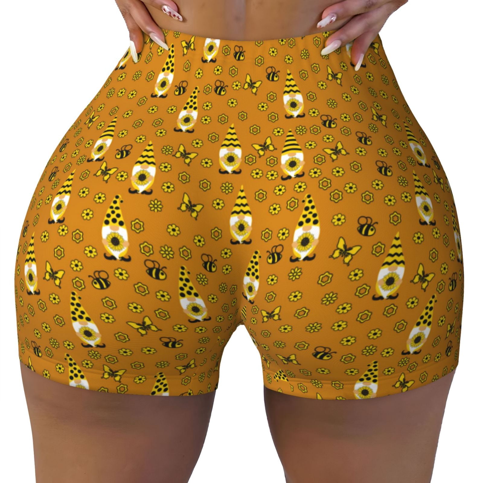 Rocae Honey Bee Gnomes for Women's Quick-Dry Running Shorts,Ladies ...