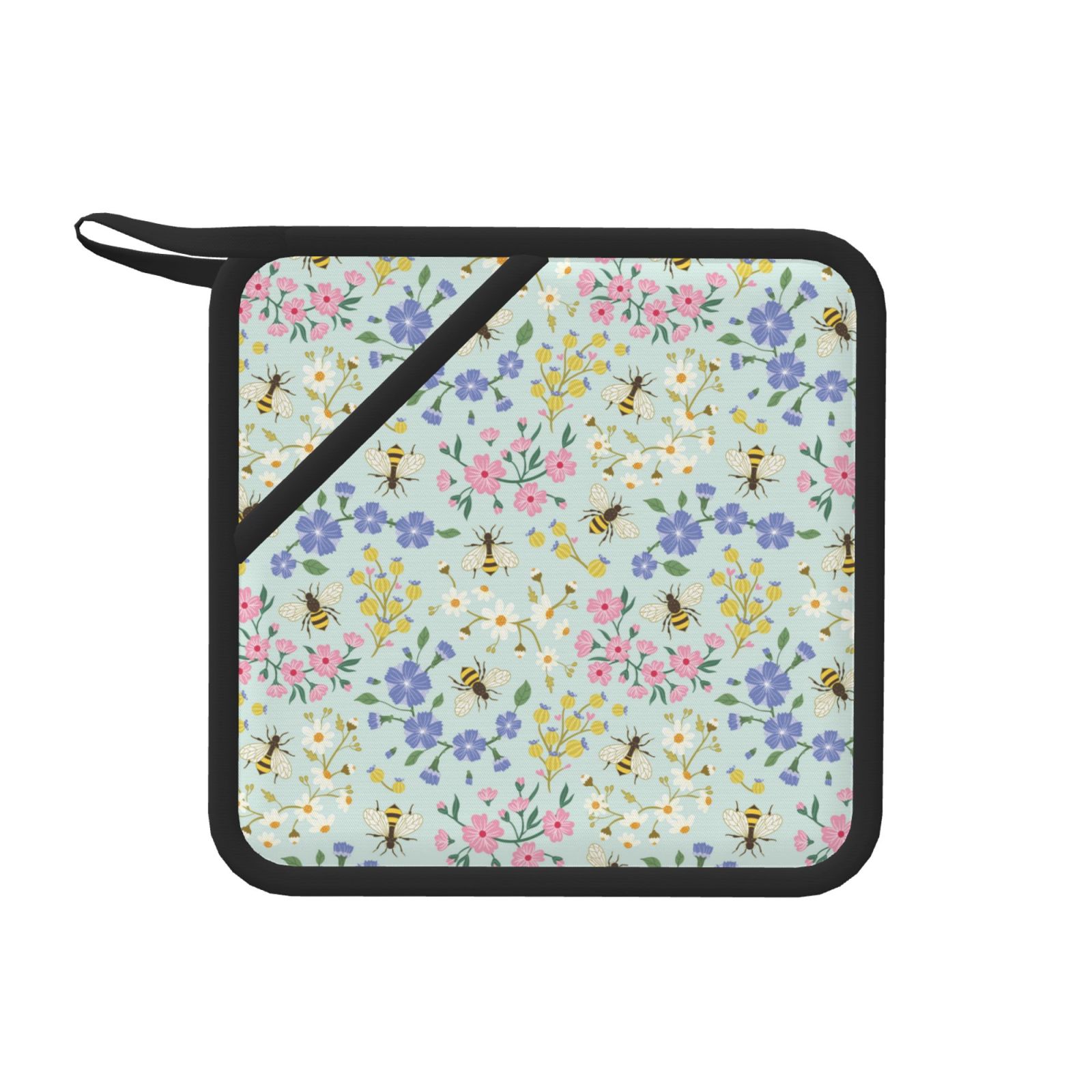 Rocae Honey Bees And Flowers for Square Silicone Anti-scalding Mat ...