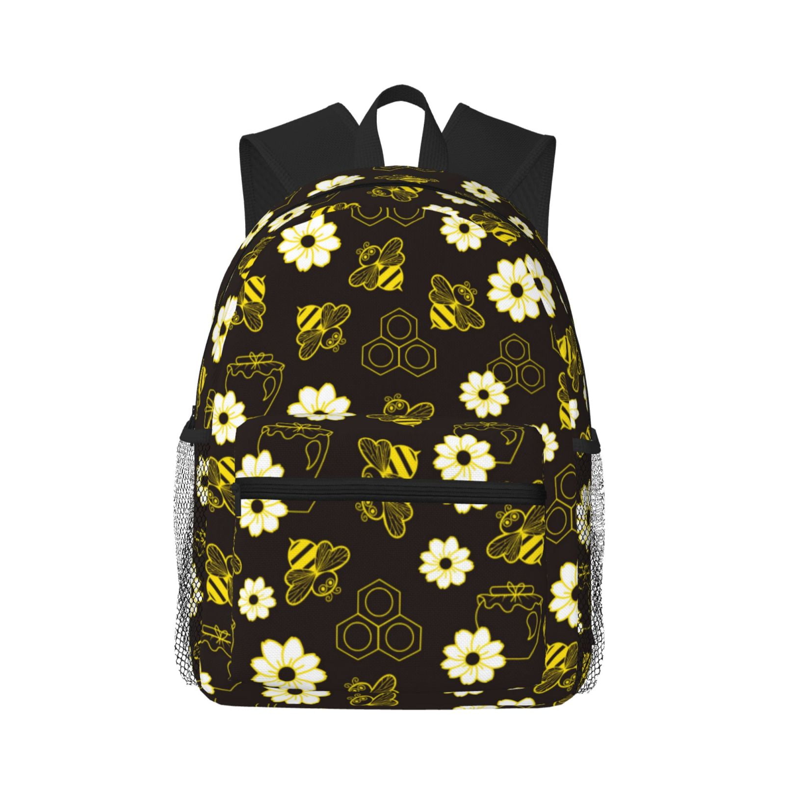 Rocae Honey Bees With Flowers for Lightweight Casual Backpack Travel ...