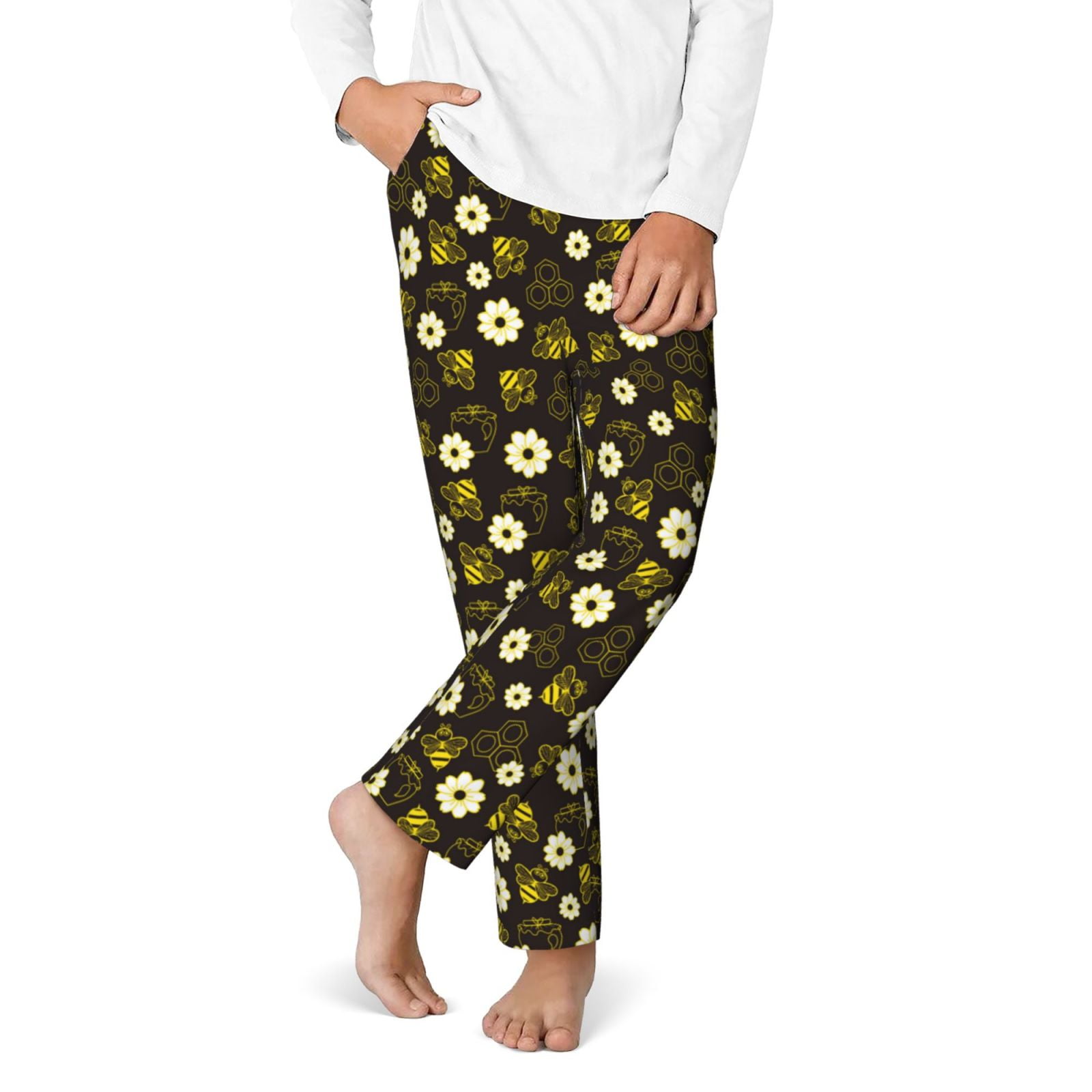 Rocae Honey Bees With Flowers for Teenagers' Pajama Pants,Girls lounge ...