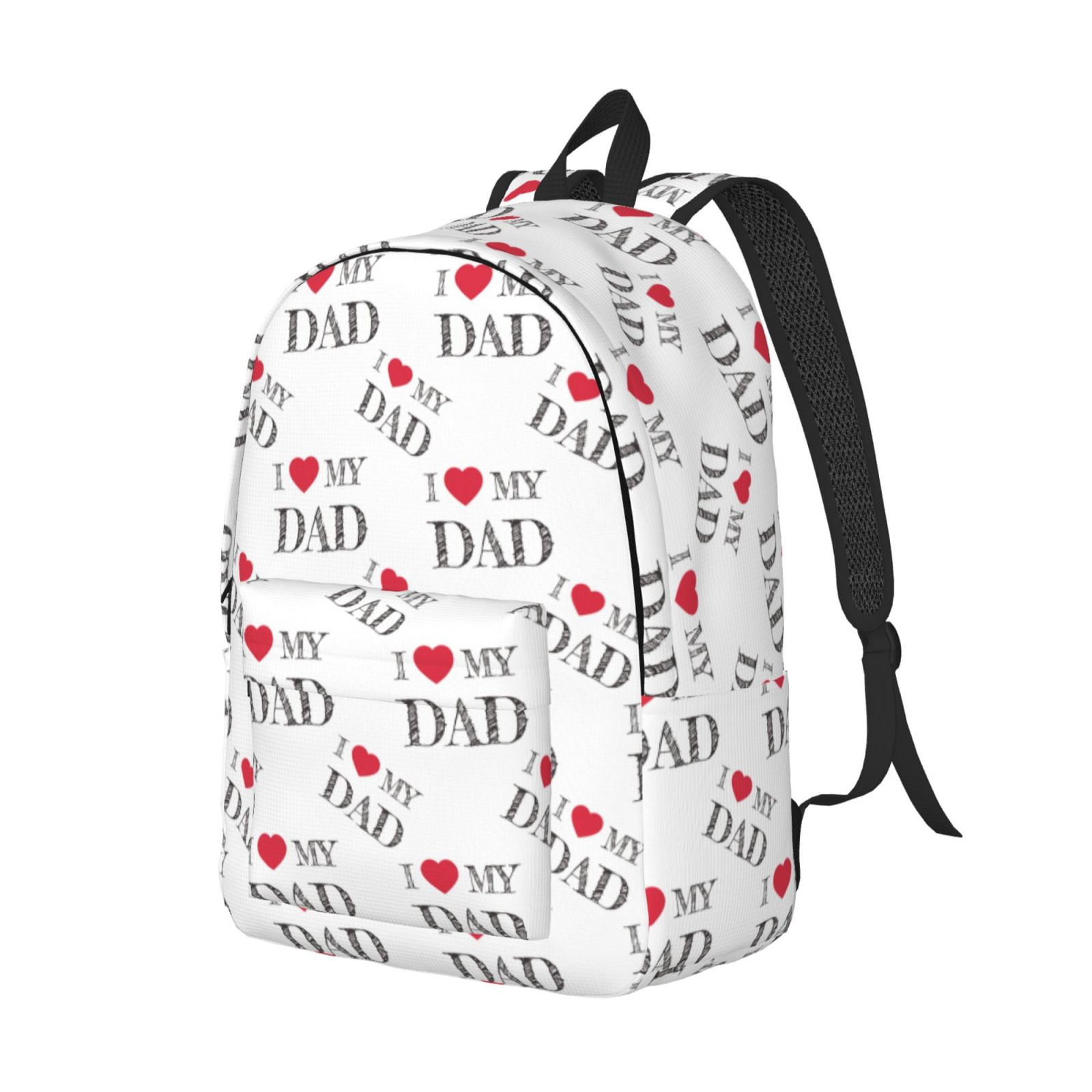 Rocae I Love My Dad for Durable Canvas Backpack Leisure Large Bag ...