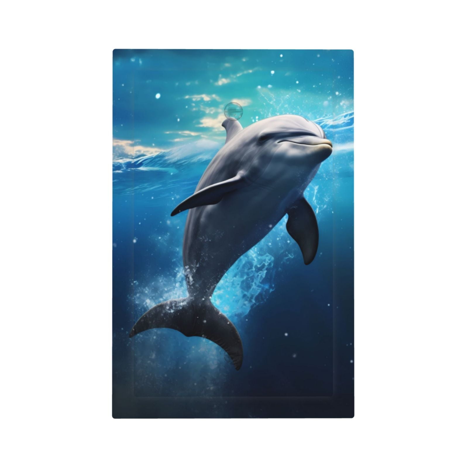 Rocae Ice Blue Ocean Cute Dolphin for Decorator Light Switch or ...