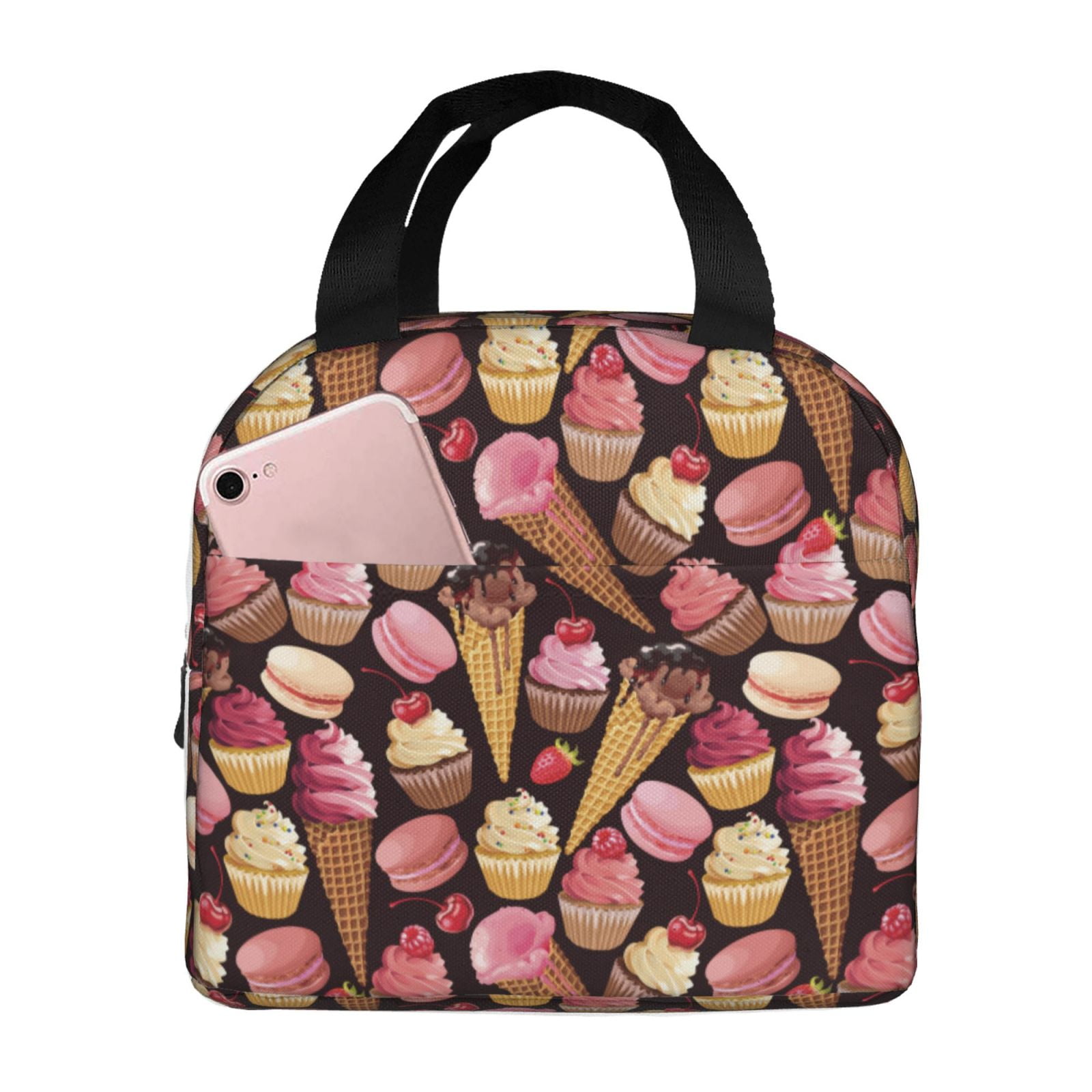 Rocae Ice Cream Cake for Insulated Lunch Bag for Women Men,Large Lunch ...