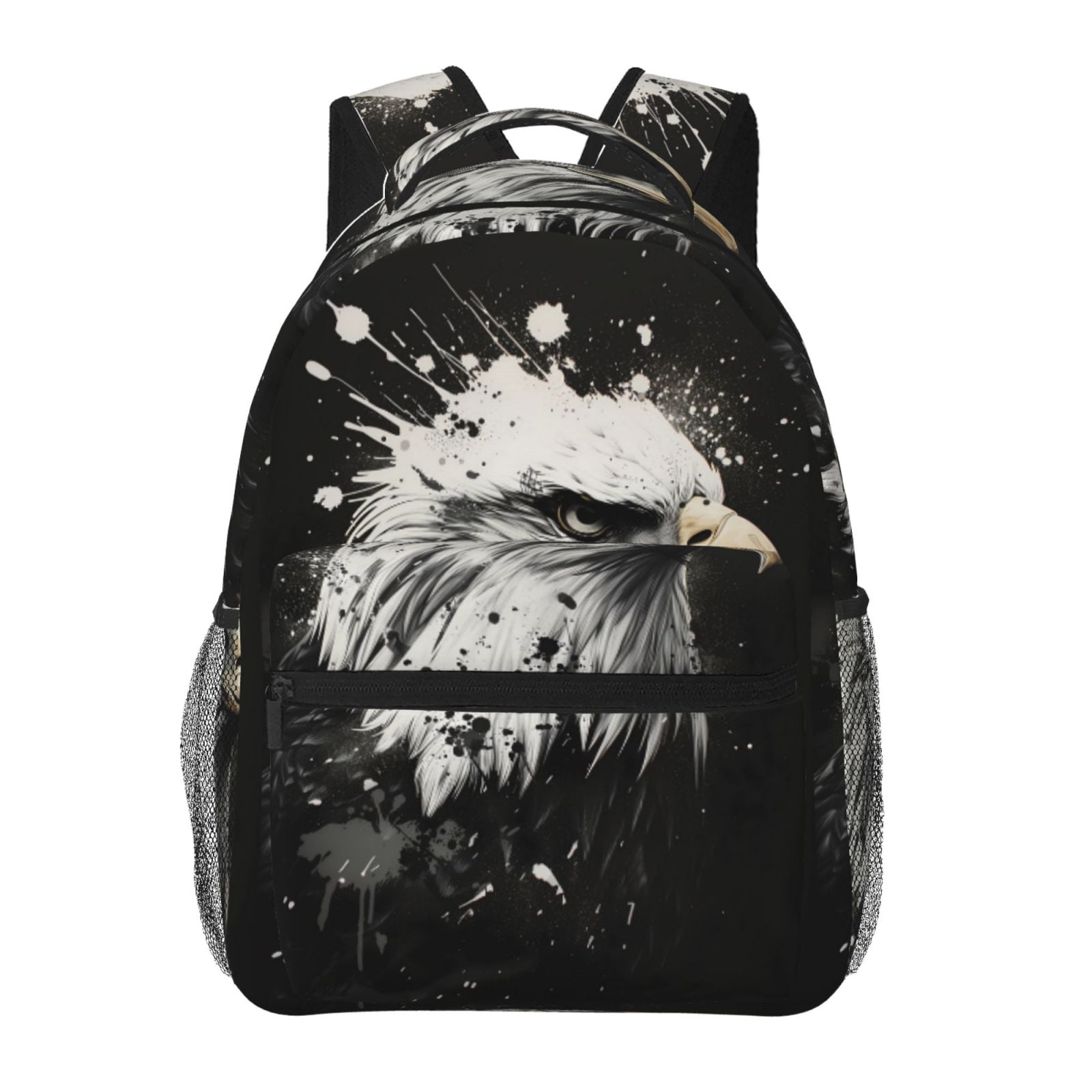 Rocae Ink Style Bald Eagle Print Lightweight Casual Backpack Travel ...