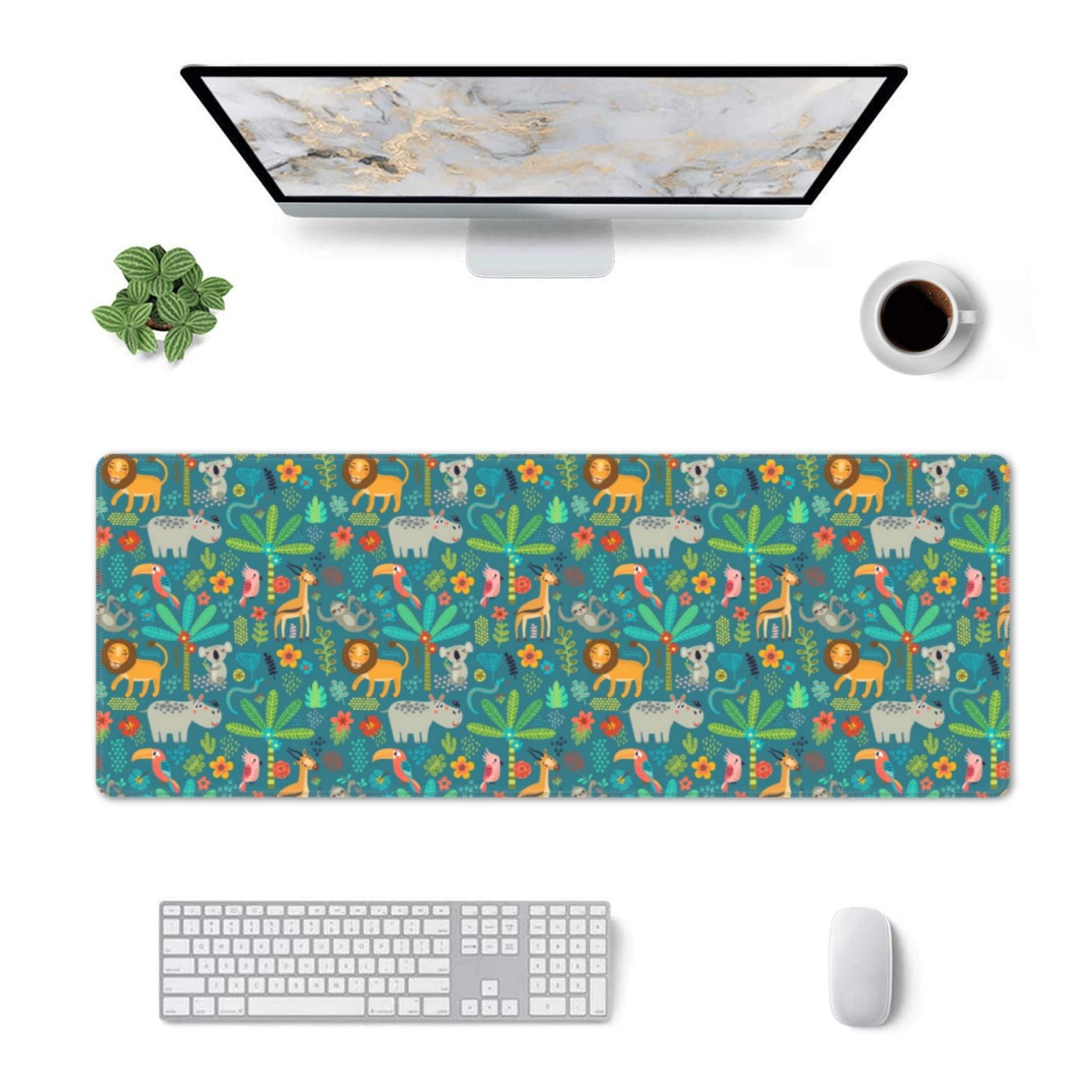 Rocae Jungle Animals for Gaming Mouse Pad, Mouse Pad Large, Office ...
