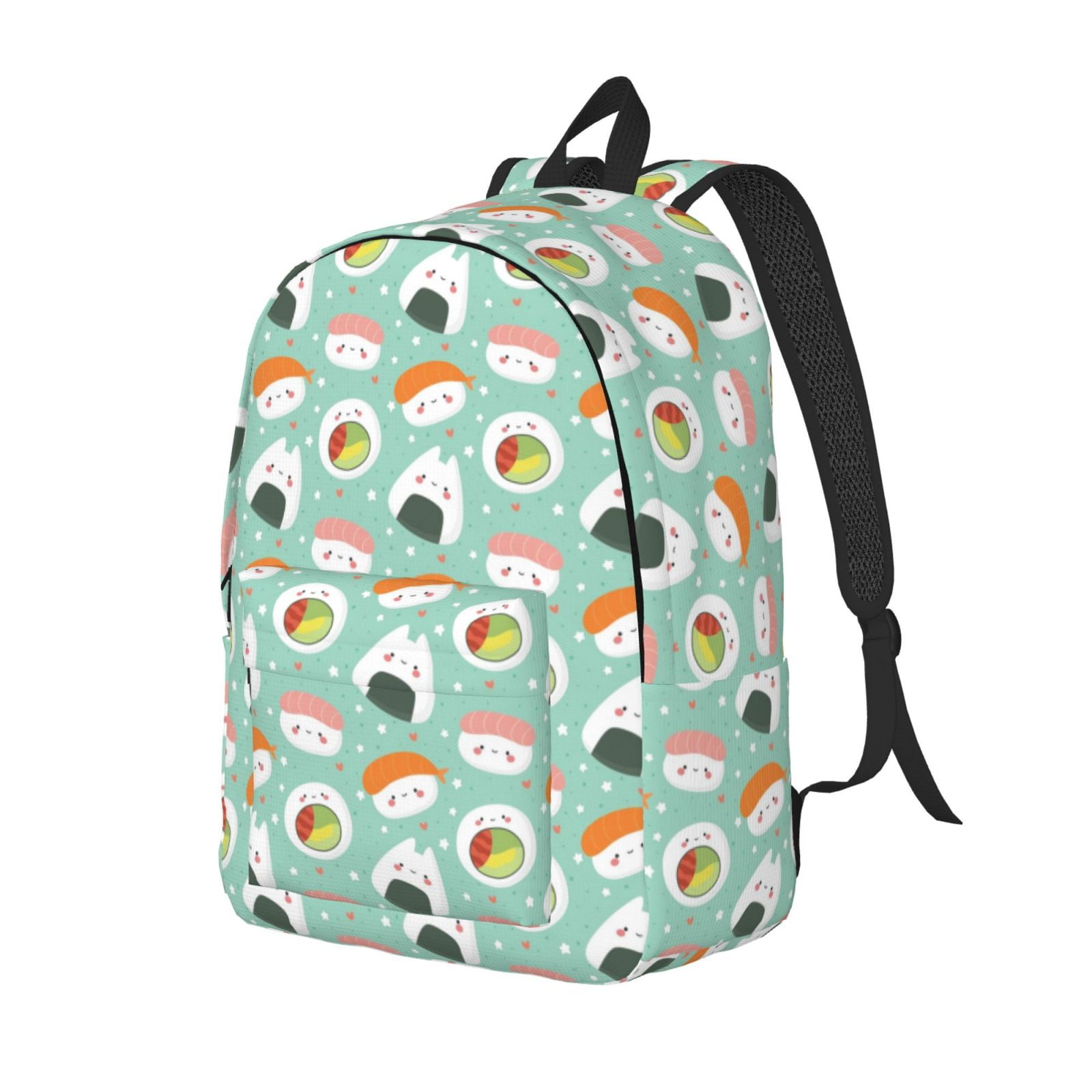 Rocae Kawaii Sushi for Canvas College Laptop Backpack for Men Women ...