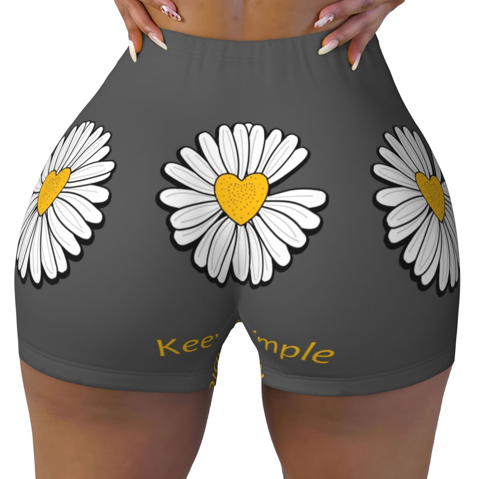 Rocae Keep Life Simple Daisy Flower for Women's Quick-Dry Running ...