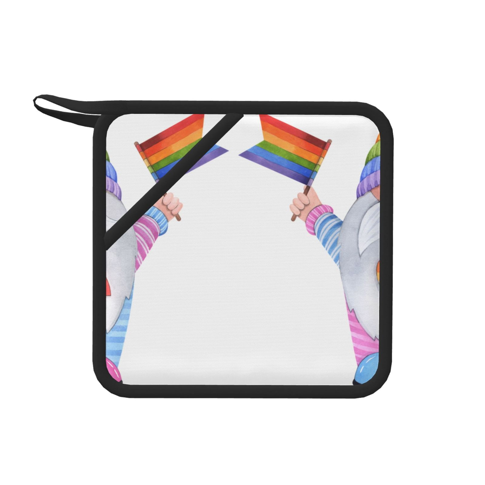 Rocae LGBT Gnomes for Square Silicone Anti-scalding Mat Trivet Hot Pads ...