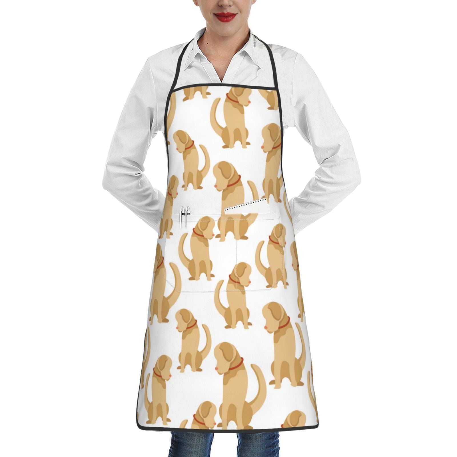 Rocae Labrador Retriever Dog for Kitchen Aprons for Women Adjustable ...