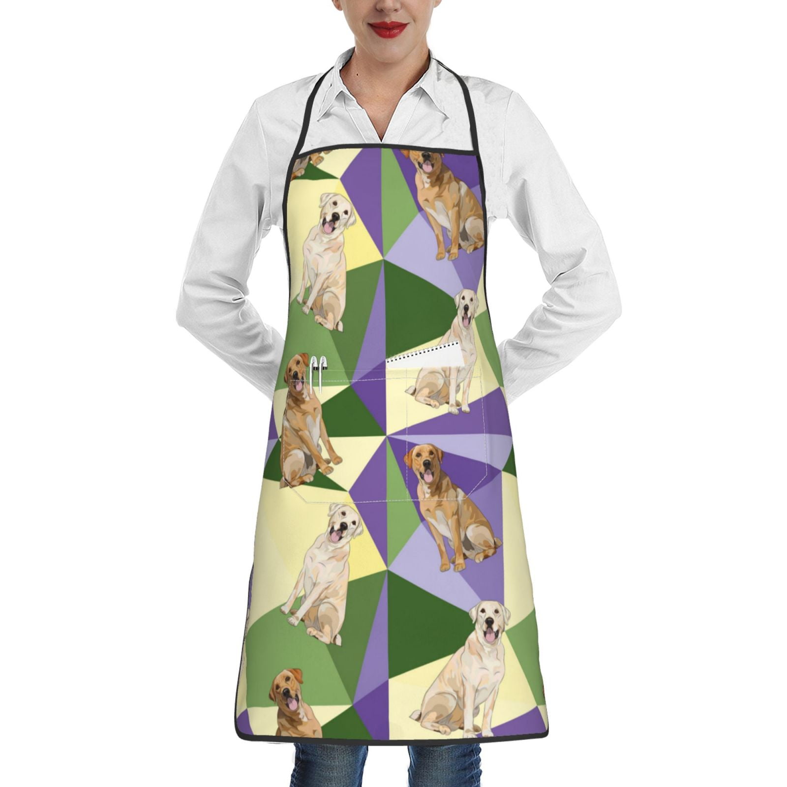 Rocae Labrador Retriever Dog for Kitchen Aprons for Women Adjustable ...