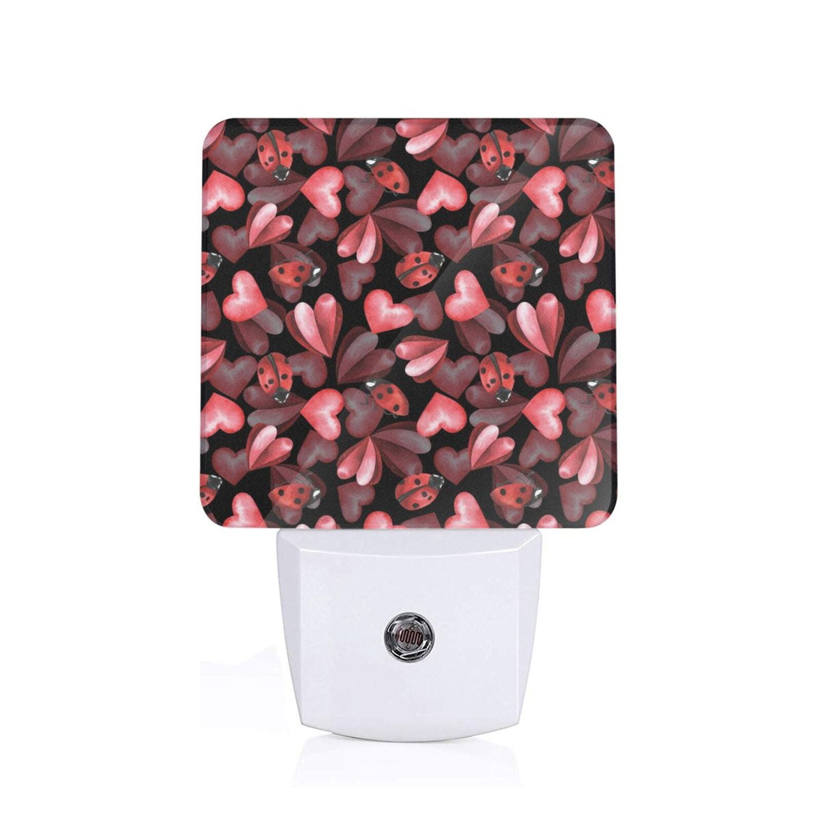 Rocae Ladybugs and Red Hearts for 0.5W Plug in Night Light, Dusk to ...