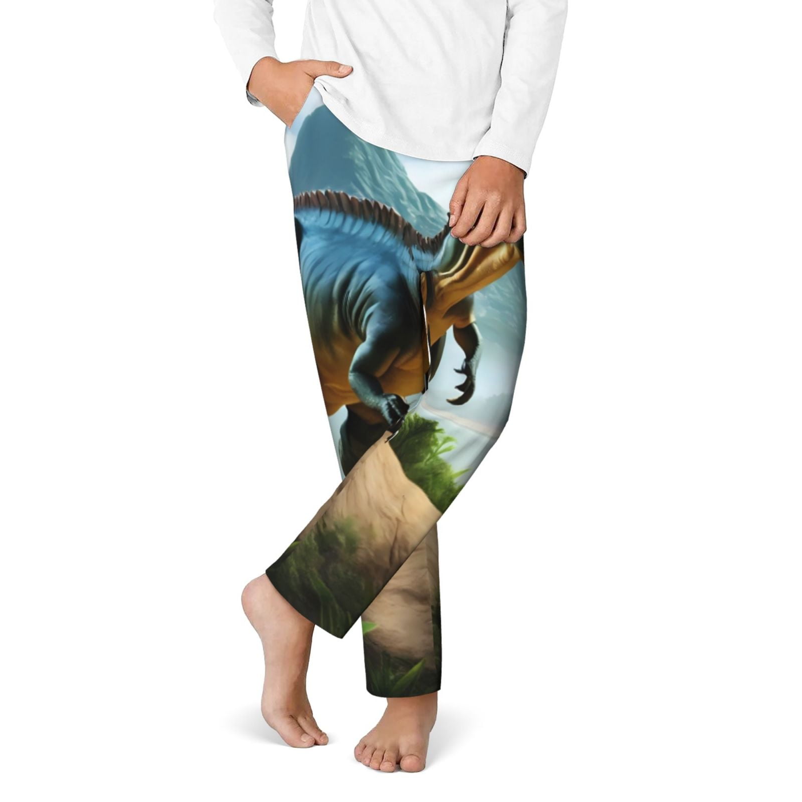 Rocae Lake Forest Dinosaur A for Teenagers' Pajama Pants,Girls lounge ...