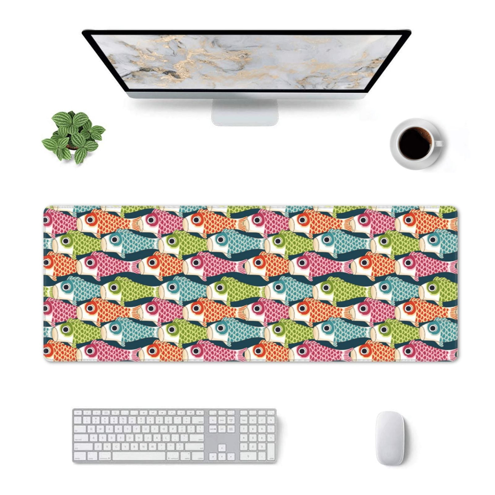 Rocae Lantern Koi Fish for Gaming Mouse Pad, Mouse Pad Large, Office ...