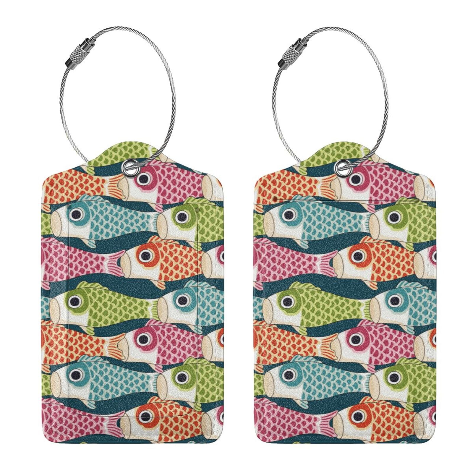 Rocae Lantern Koi Fish for Leather Luggage Baggage Tags ID Label ...