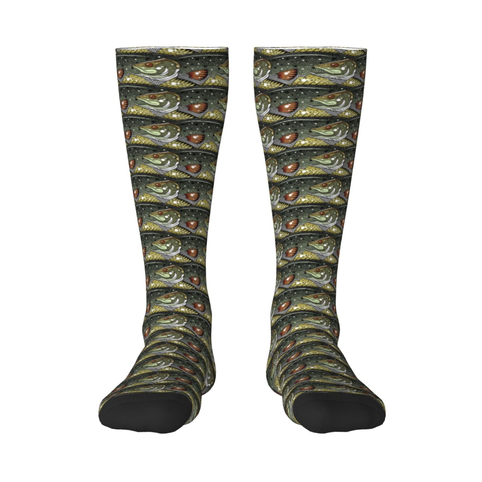Rocae Largemouth Bass Fish for Novelty Casual compression Socks For ...