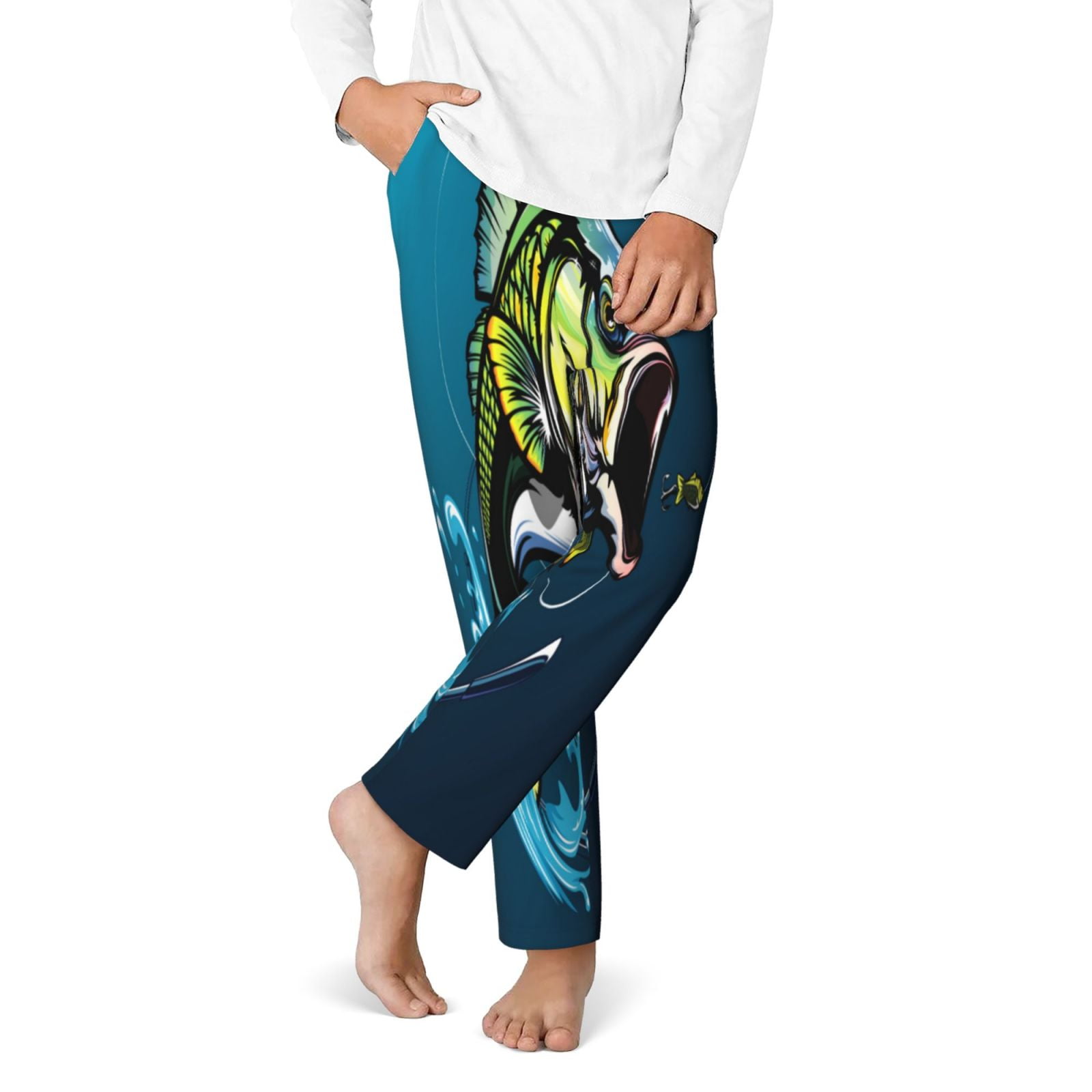 Rocae Largemouth Bass Fish for Teenagers' Pajama Pants,Girls lounge ...
