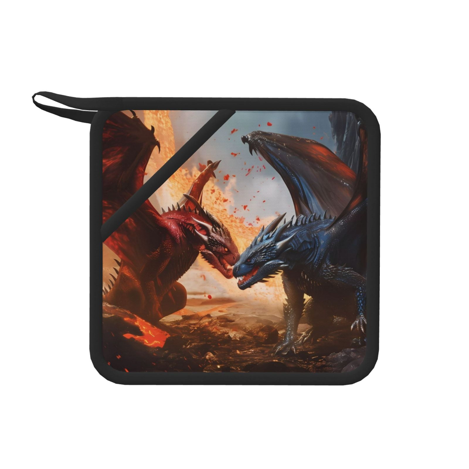 Rocae Lava Dragon for Square Silicone Anti-scalding Mat Trivet Hot Pads ...