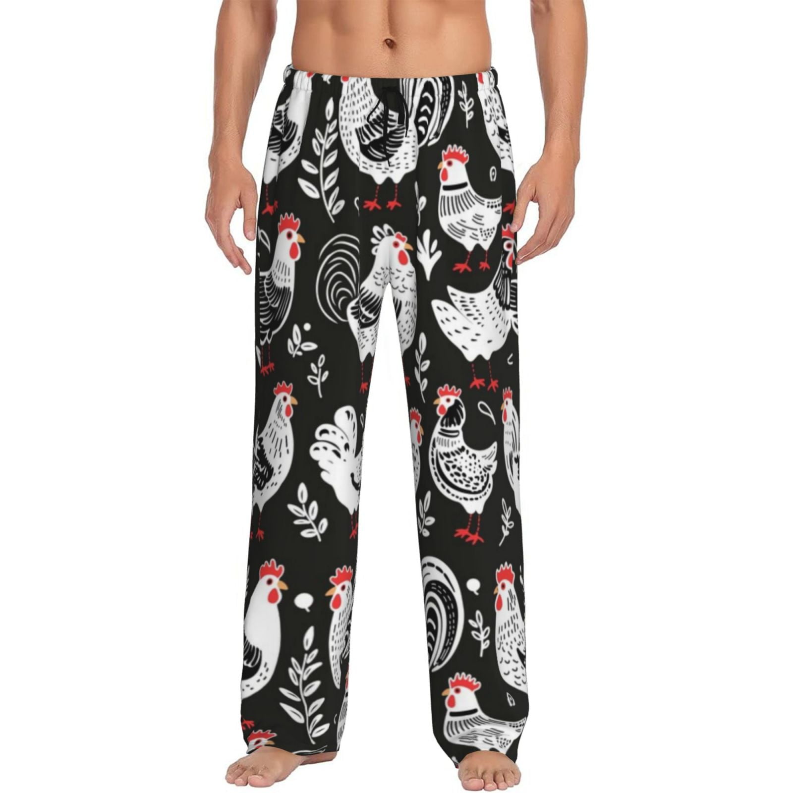 Rocae Laying Hens And Roosters Mens Pajama Pants Pj Pants Mens Lounge ...
