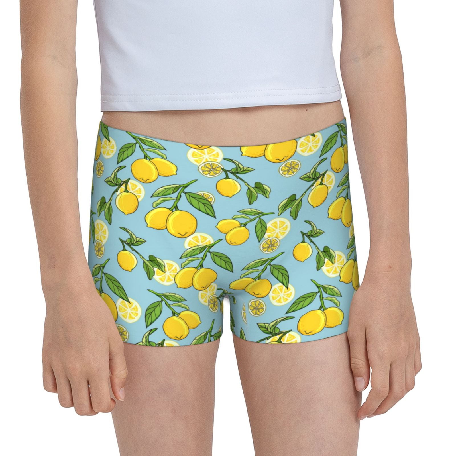 Rocae Lemon (3) for Girls' Cotton Boxer Briefs, Soft Mid-rise Panties ...