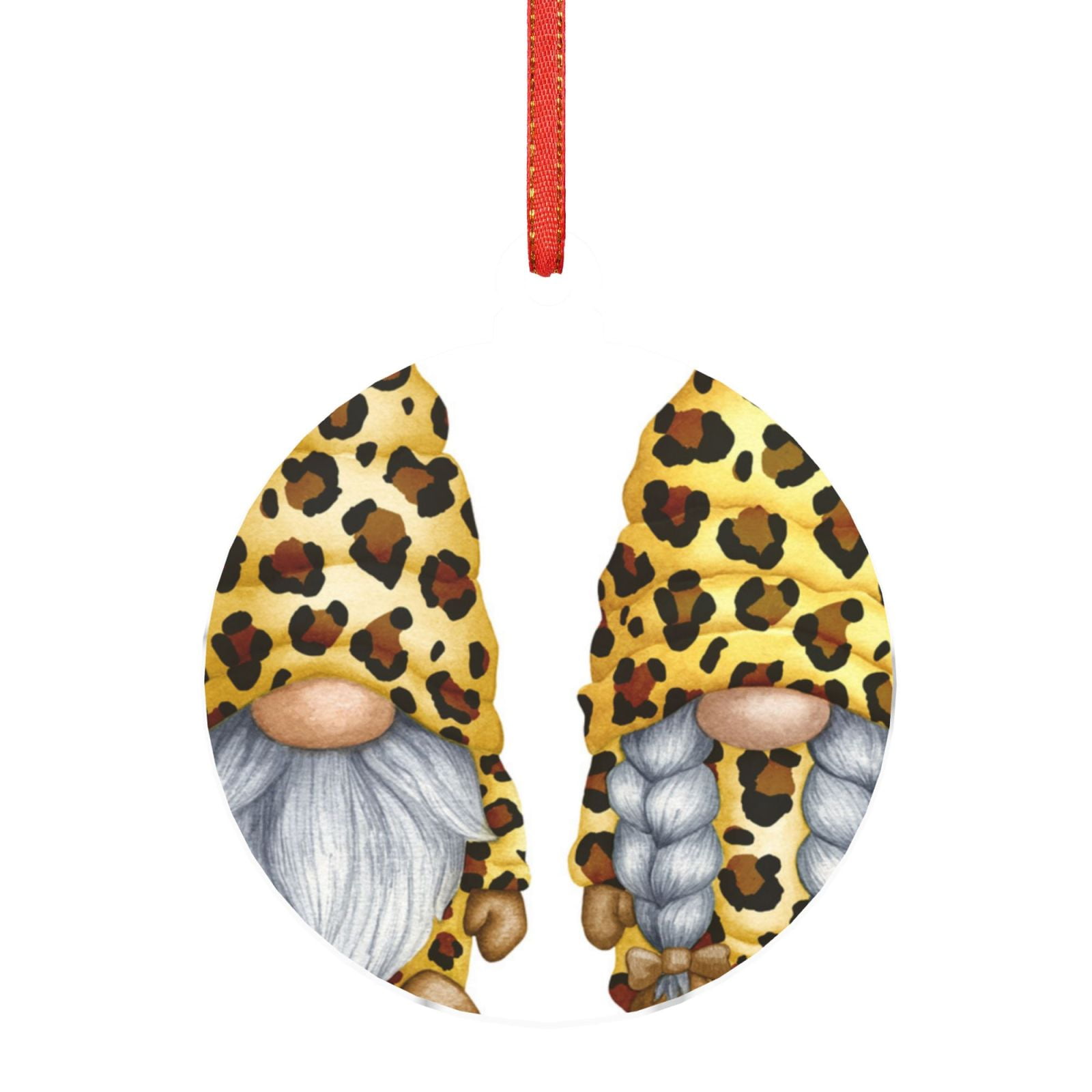 Rocae Leopard Gnomes for Acrylic Christmas Pendant Ornament for Festive ...