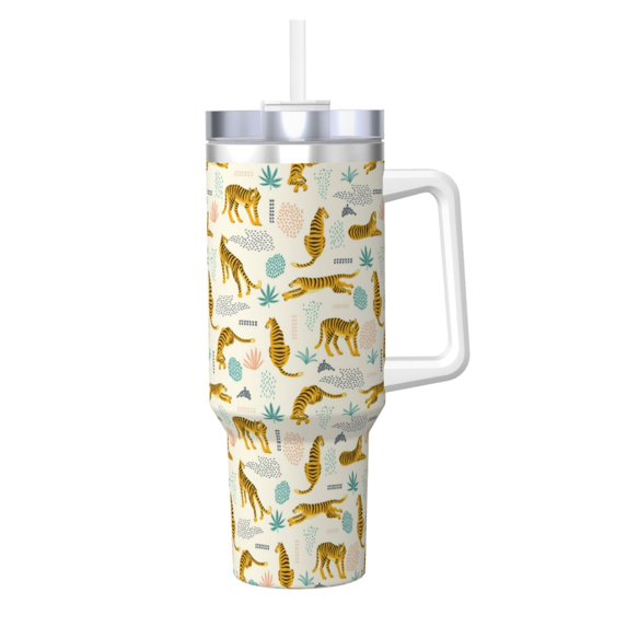 Rocae Leopard Print for 40OZ Ice Bully With Handle Keeps Drinks Hot or ...