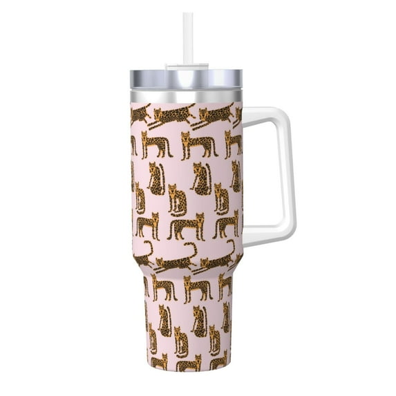 Rocae Leopard Print for 40OZ Ice Bully With Handle Keeps Drinks Hot or ...