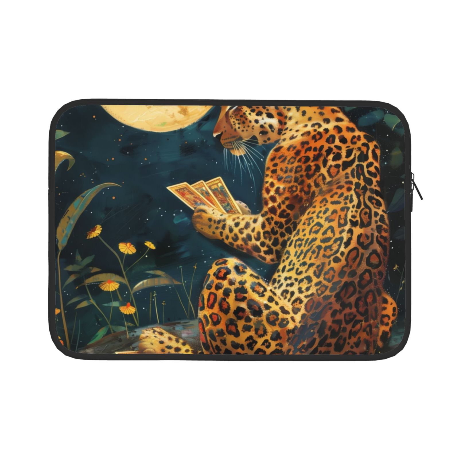Rocae Leopard Reading Tarot Cards for Classic Slim Ergonomic Briefcase ...