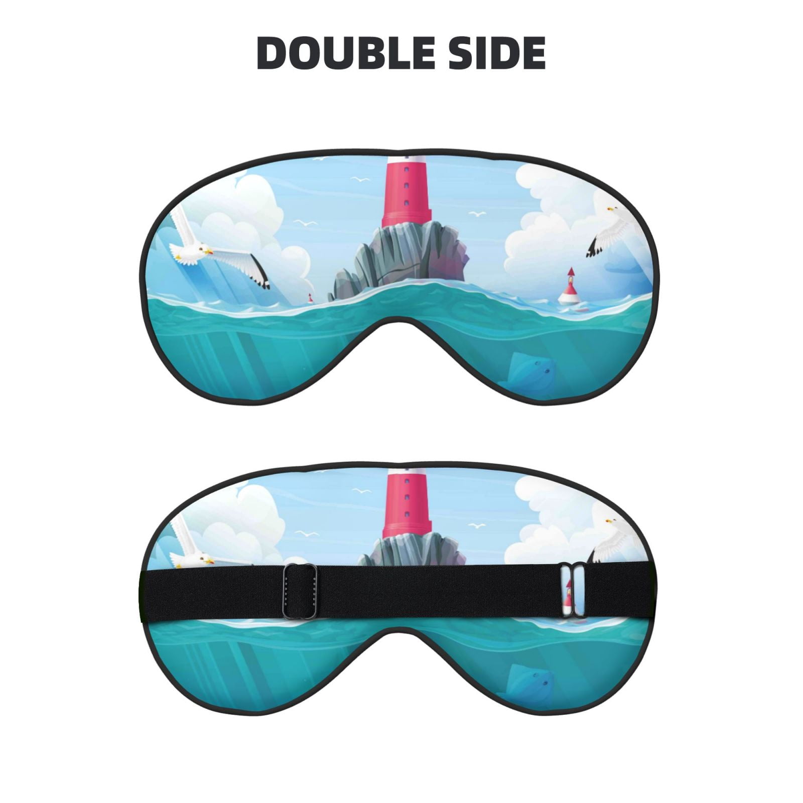 Rocae Lighthouse Sea Port for Mask for Women Men, Luxury Eye Cover Eye ...