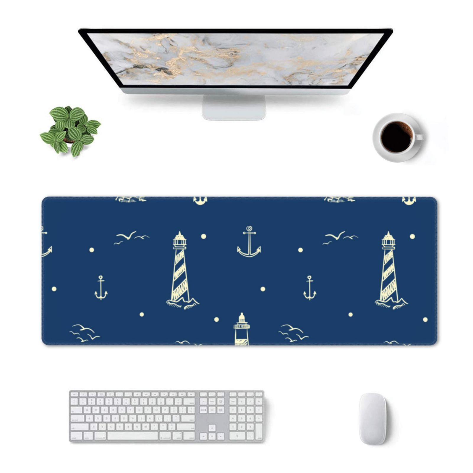 Rocae Lighthouses and Anchors for Gaming Mouse Pad, Mouse Pad Large ...