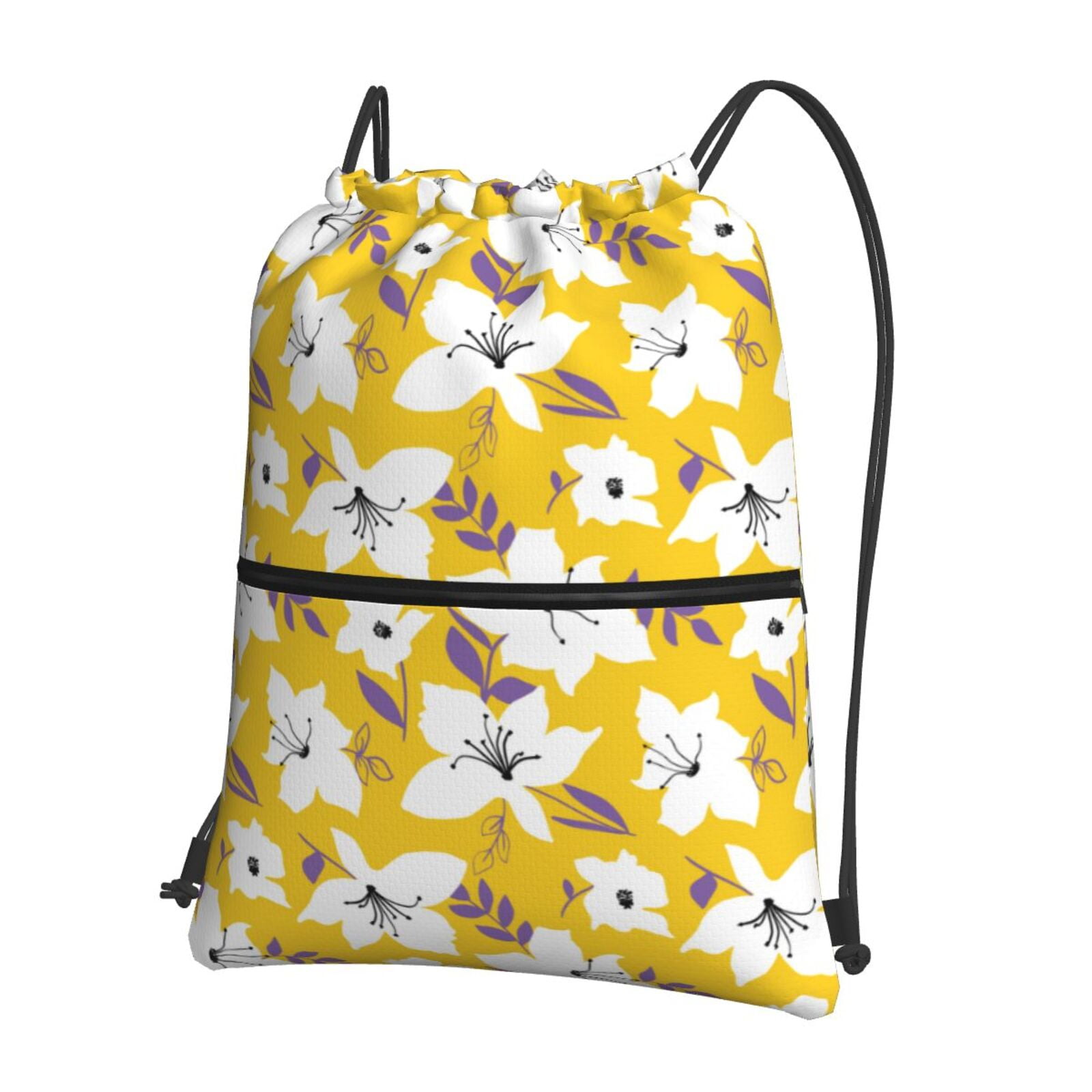 Rocae Lilies Flowers for Drawstring zipper Backpack Gym Backpack Bag ...