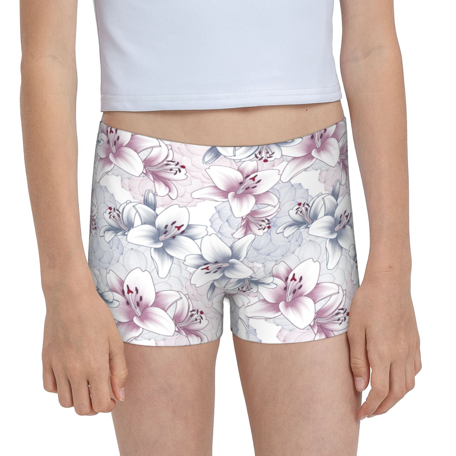 Rocae Lilies Flowers for Girls' Cotton Boxer Briefs, Soft Mid-rise Panties-XX-Small - Walmart.com