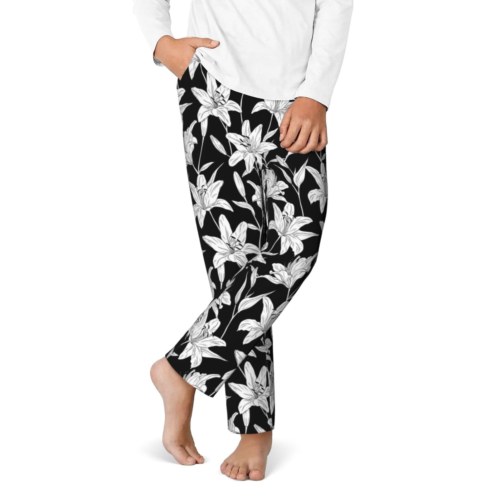 Rocae Lilies Flowers for Teenagers' Pajama Pants,Girls lounge pants ...
