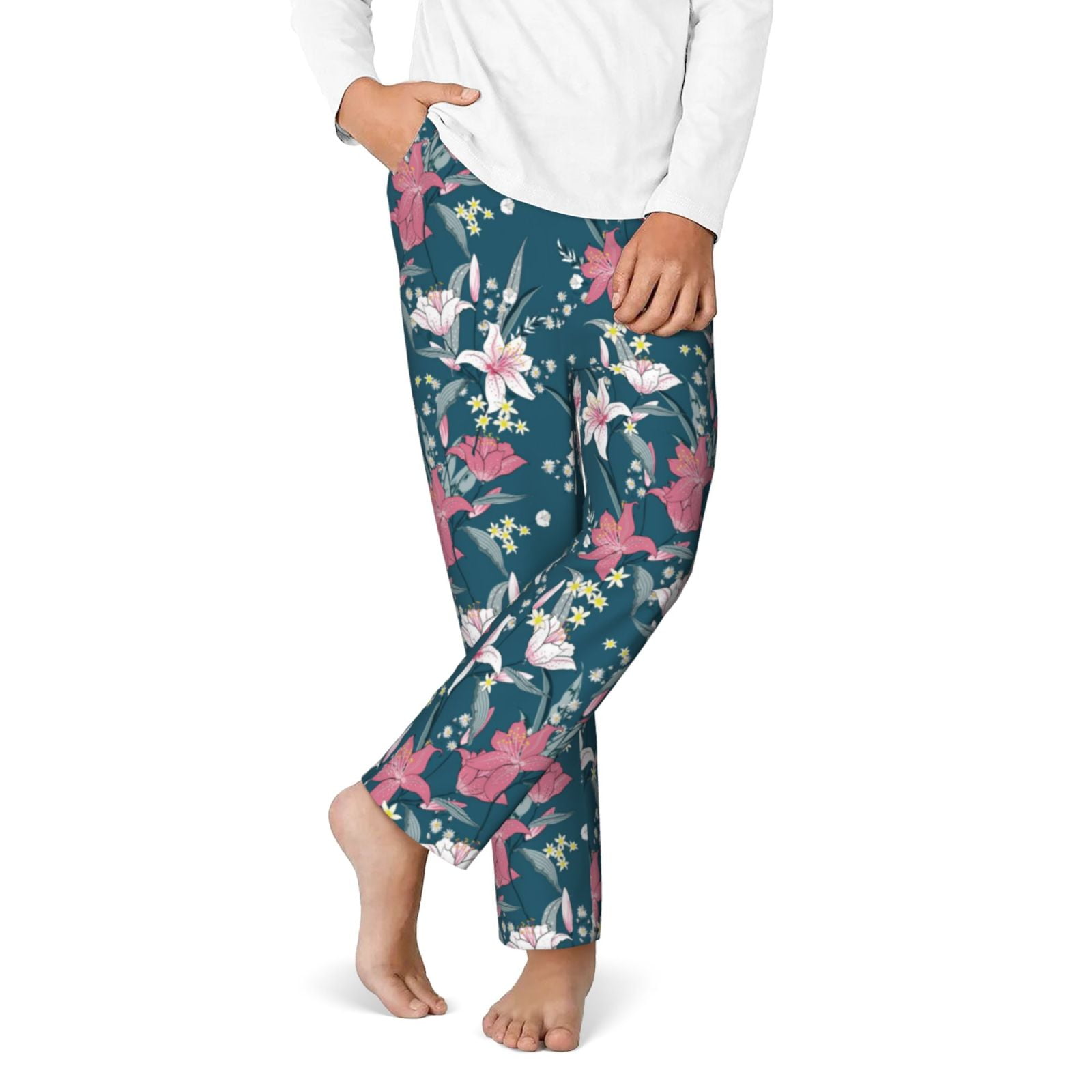 Rocae Lilies Flowers for Teenagers' Pajama Pants,Girls lounge pants ...