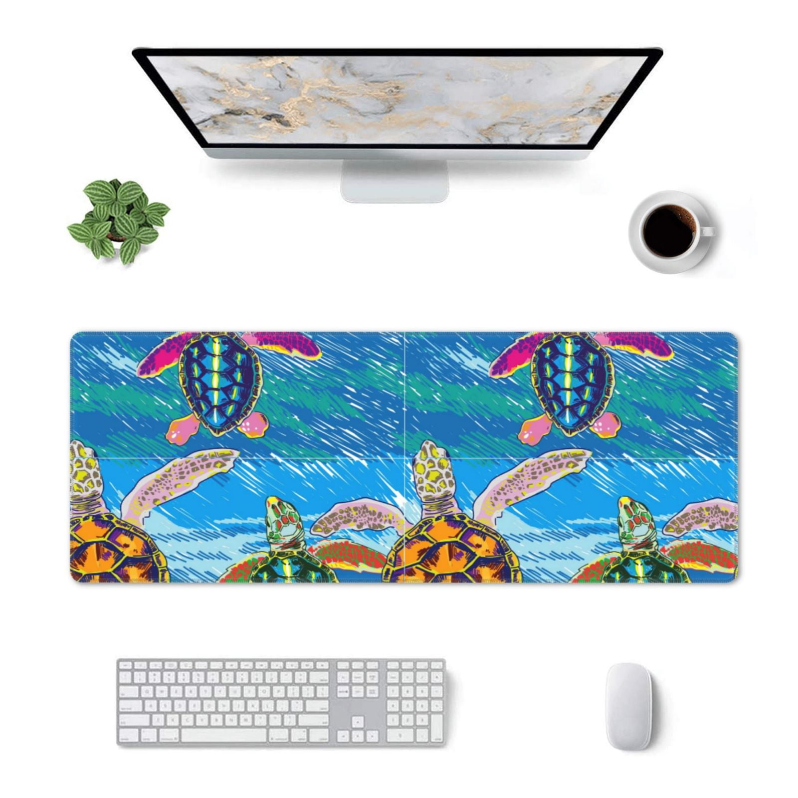 Rocae Little Sea Turtles for Gaming Mouse Pad, Mouse Pad Large, Office ...