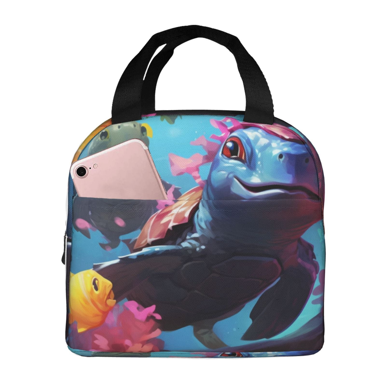 Rocae Lively Cute Turtle for Insulated Lunch Bag for Women Men,Large ...