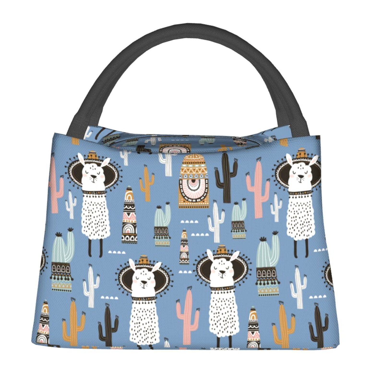 Rocae Llamas And Cactus for Insulated Lunch Bag for Women Men,Large ...