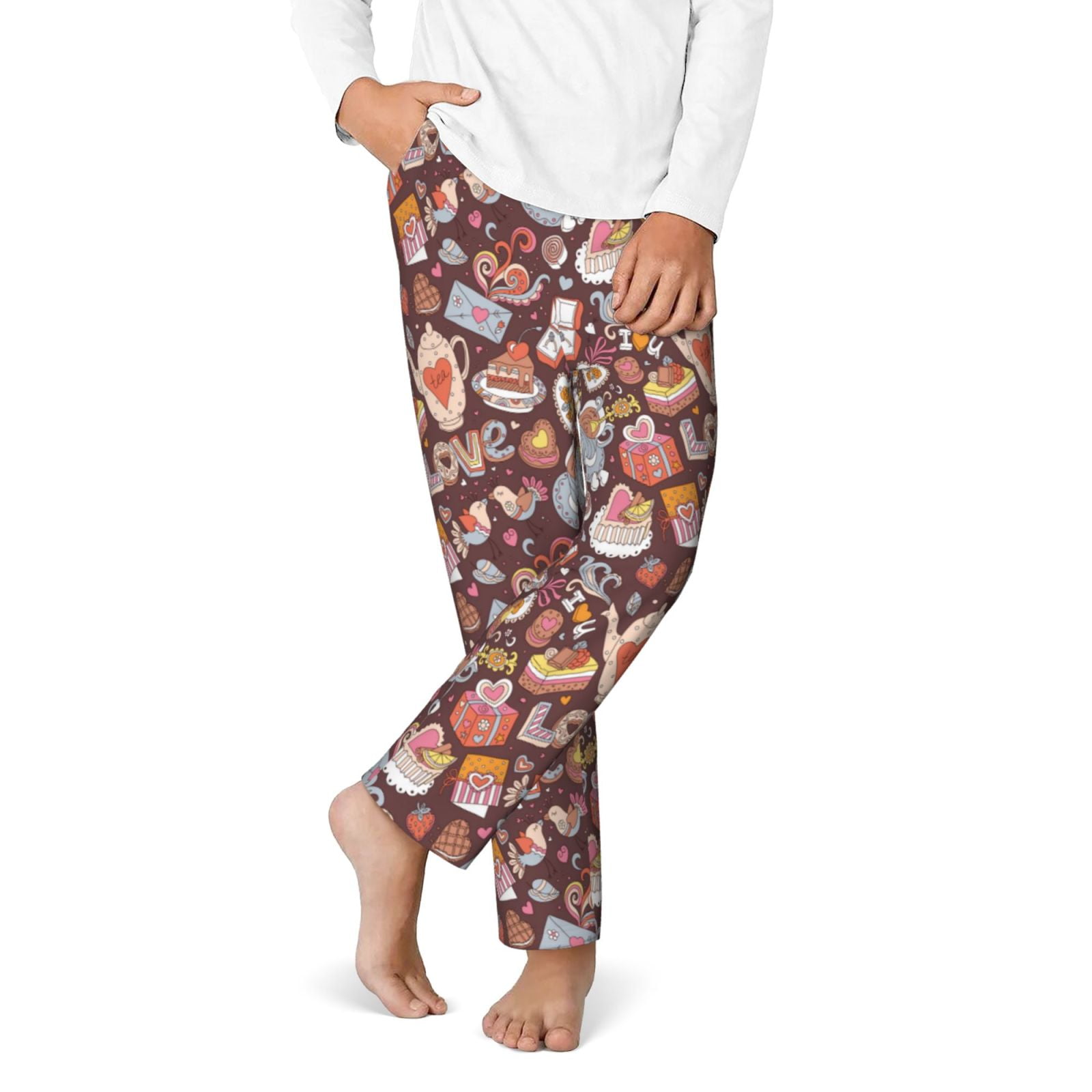 Rocae Love Heart for Teenagers' Pajama Pants,Girls lounge pants,Perfect ...