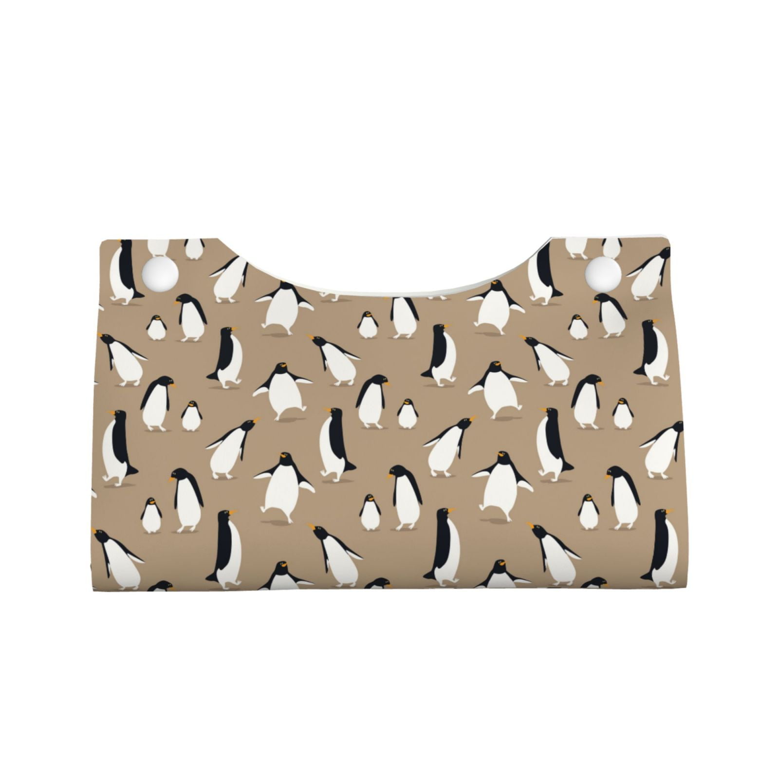 Rocae Lovely Penguin Print Long Tissue Box Lid Durable Leather Tissue ...