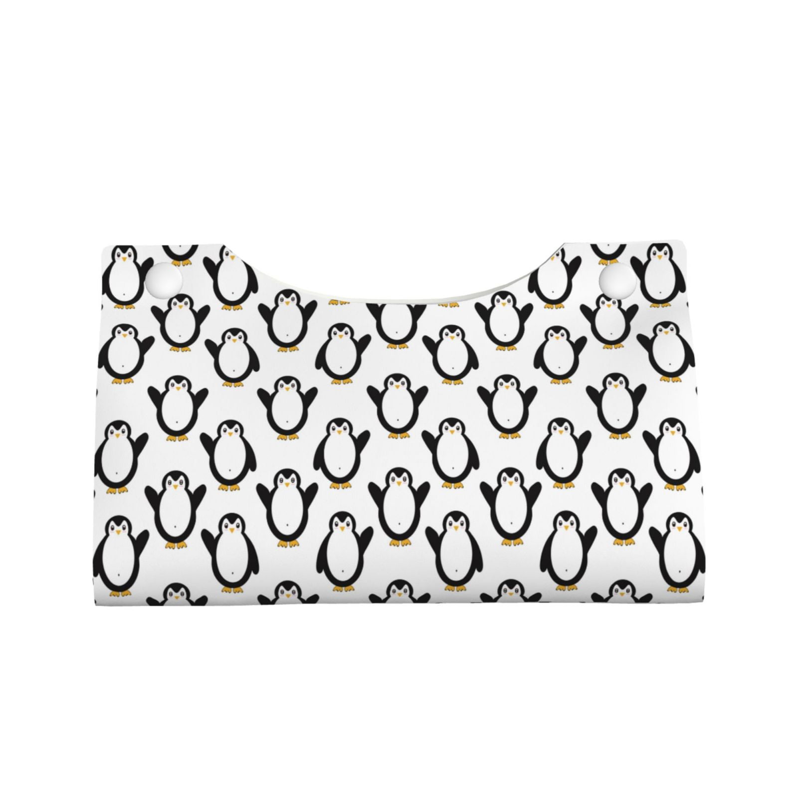 Rocae Lovely Penguin Print Long Tissue Box Lid Durable Leather Tissue ...