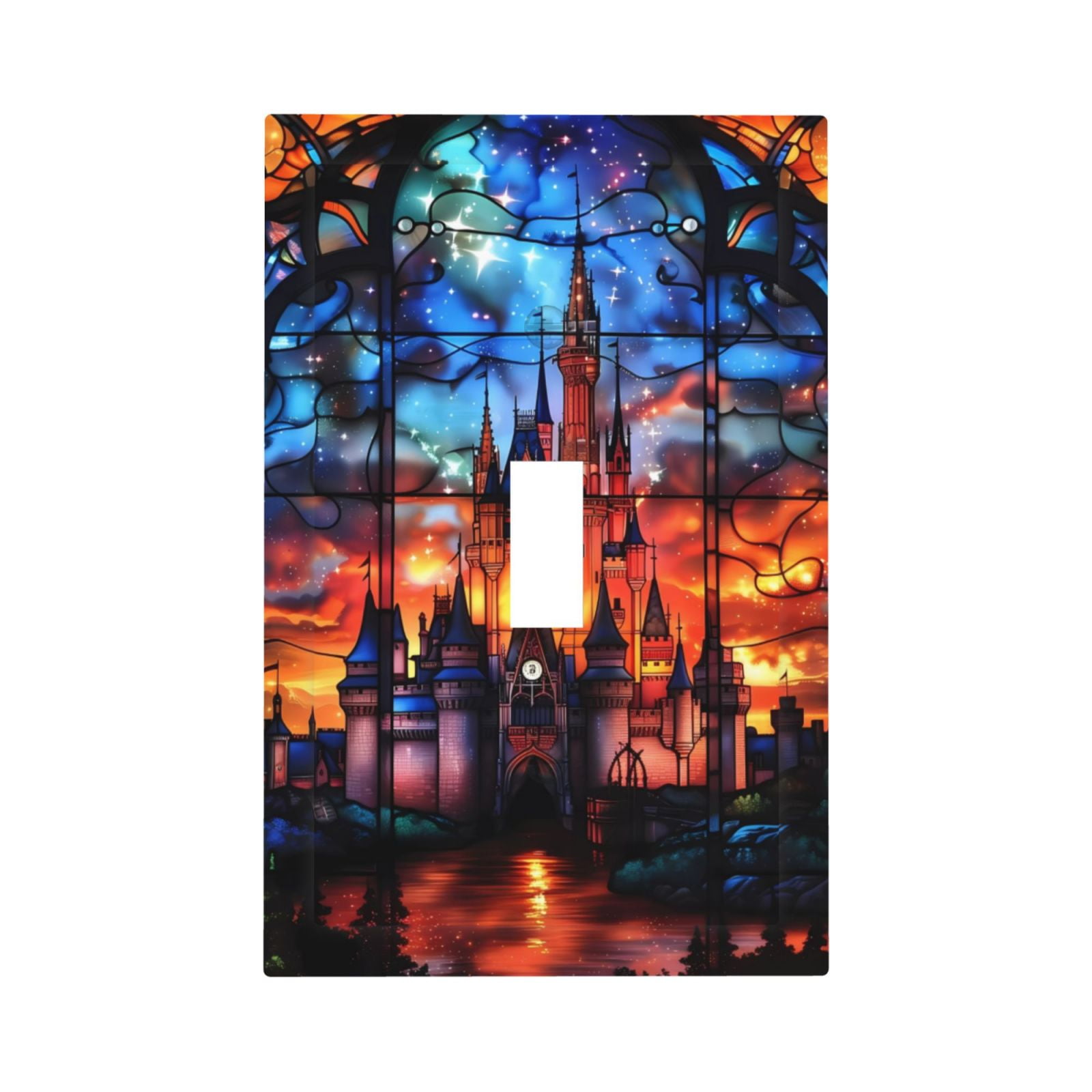 Rocae Magical Stained Glass Castle for Decorator Light Switch or ...