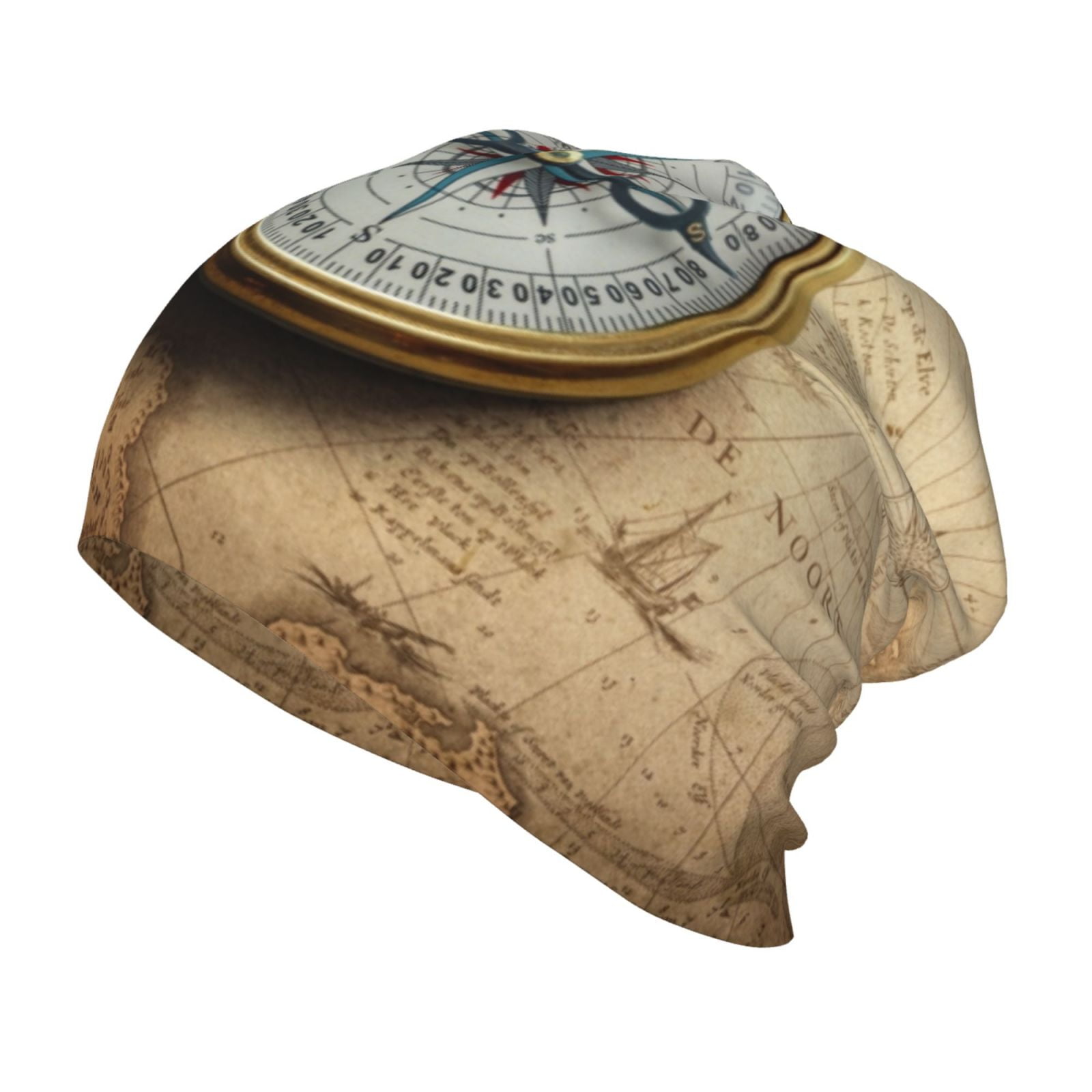 Rocae Magnetic Old Compass On World Map for Kids Winter Beanies Weather ...