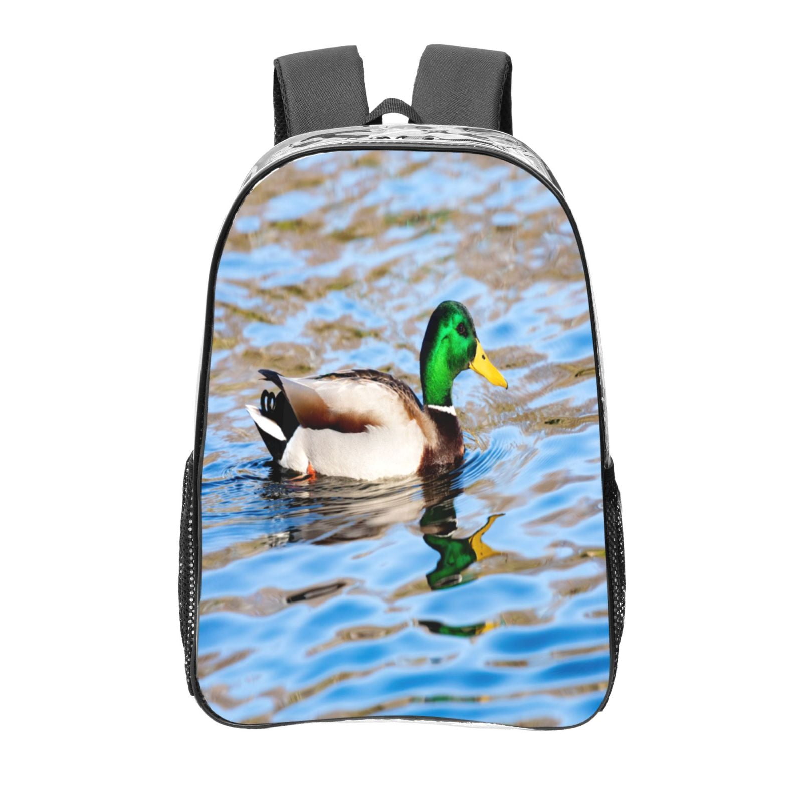 Rocae Mallard Duck Swimming In A River for 16inch Clear Backpack ...