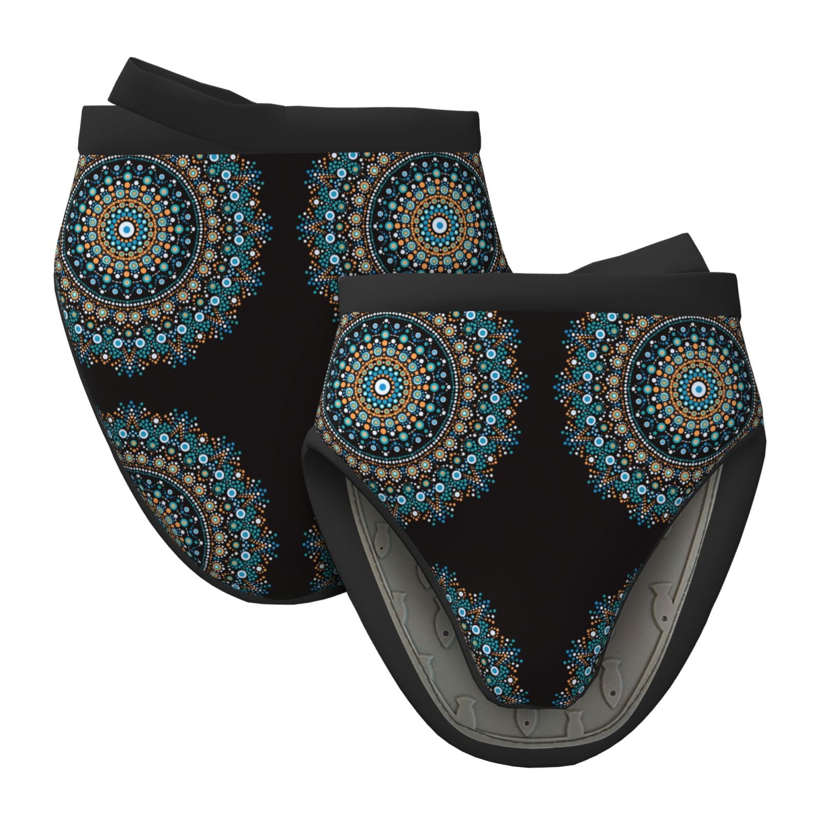 Rocae Mandala for Mini Oven Mitts Rubber Oven Glove, Kitchen Mittens ...