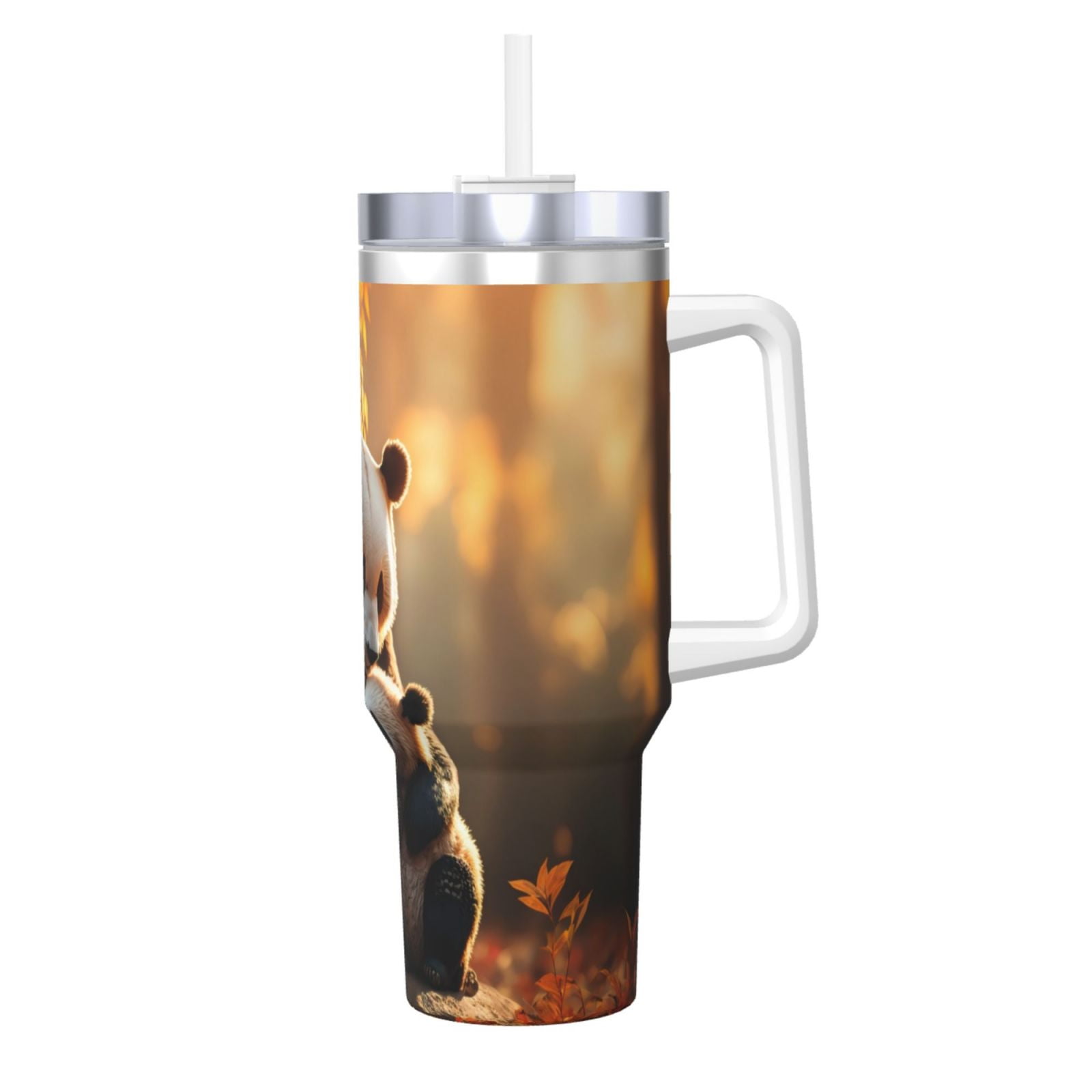 Rocae Maple Forest Panda for 40OZ Ice Bully With Handle Keeps Drinks Hot or Cold for Hours ...