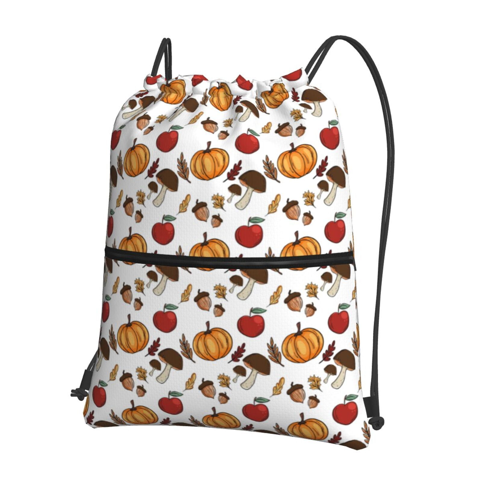 Rocae Maple leaf nut Mushroom for Drawstring zipper Backpack Gym ...